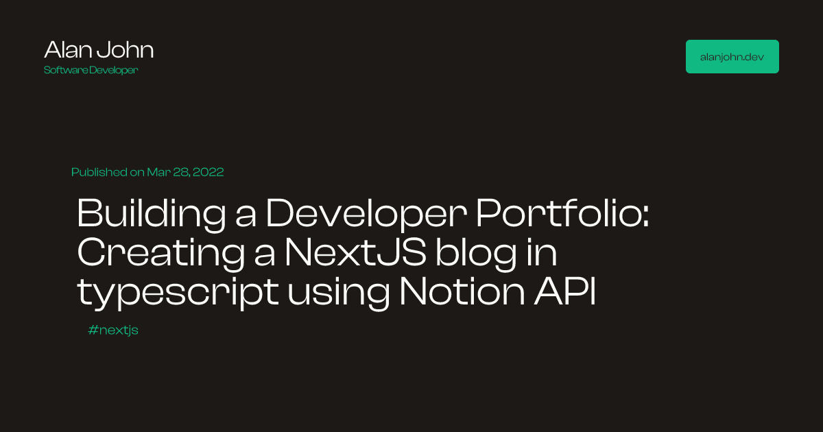 Building A Developer Portfolio Creating A Nextjs Blog In Typescript Using Notion Api